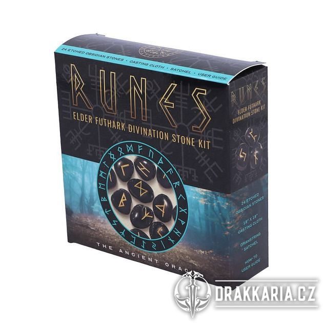 RUNY - Futhark, sada s obsidiánem - Drakkaria.cz | Výroba šperků ...