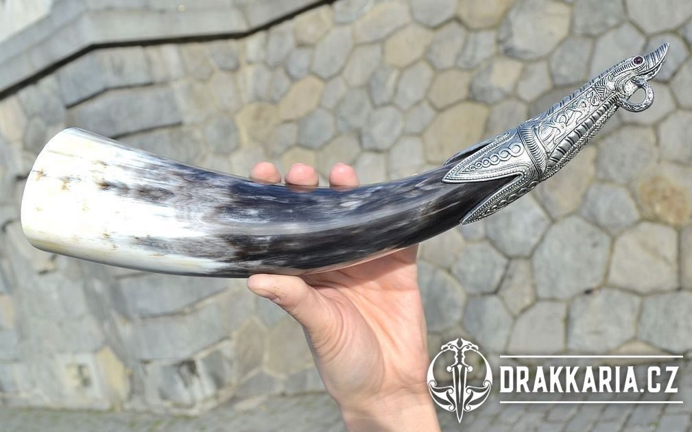 VIKINGSKÝ ROH s cínovým nákončím vracíme se ke kořenům