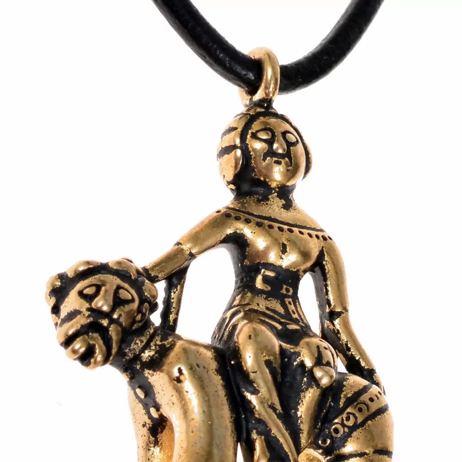 Aristoteles a Phyllis, přívěsek, bronz - Drakkaria