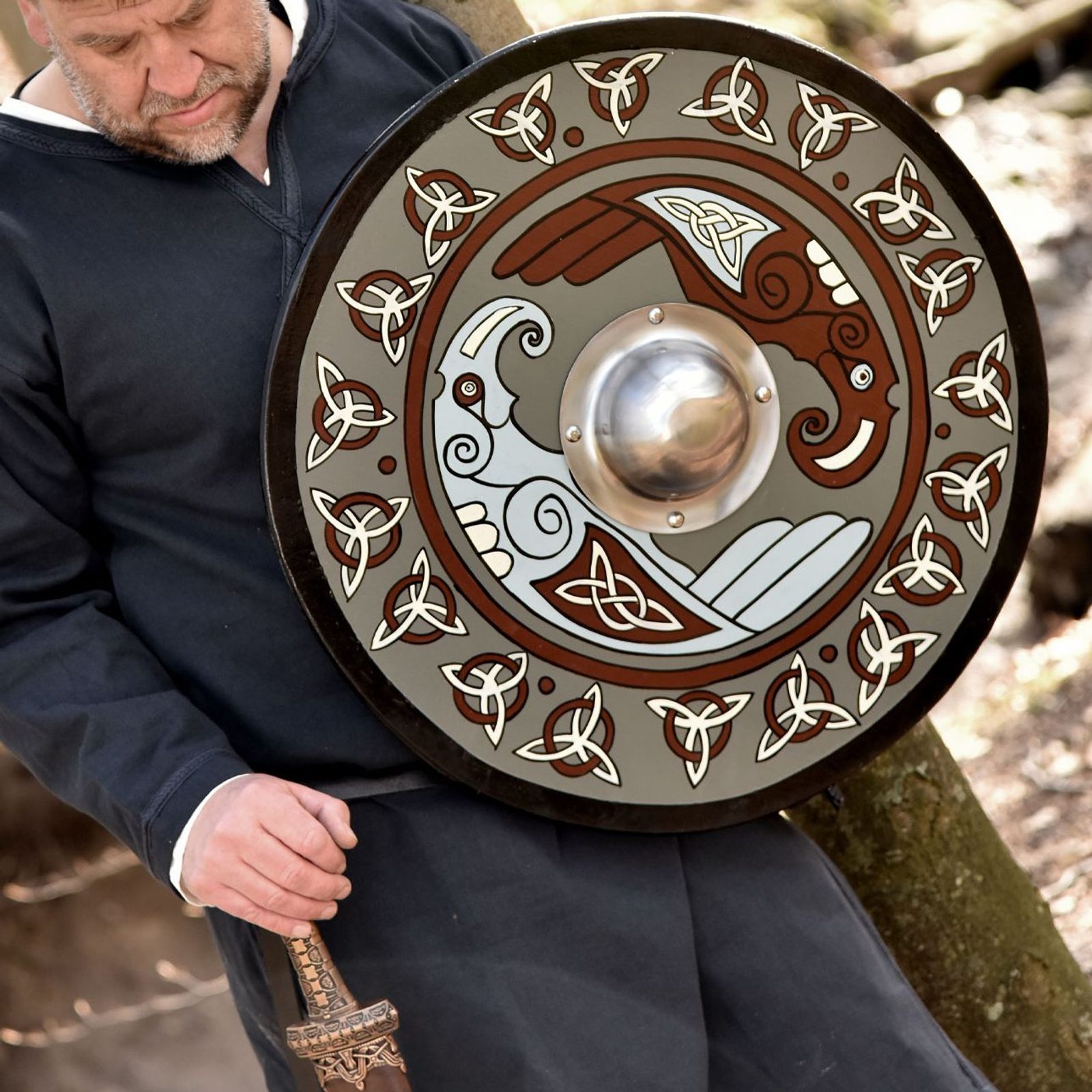 Vikingský štít - havrani 61cm - Drakkaria