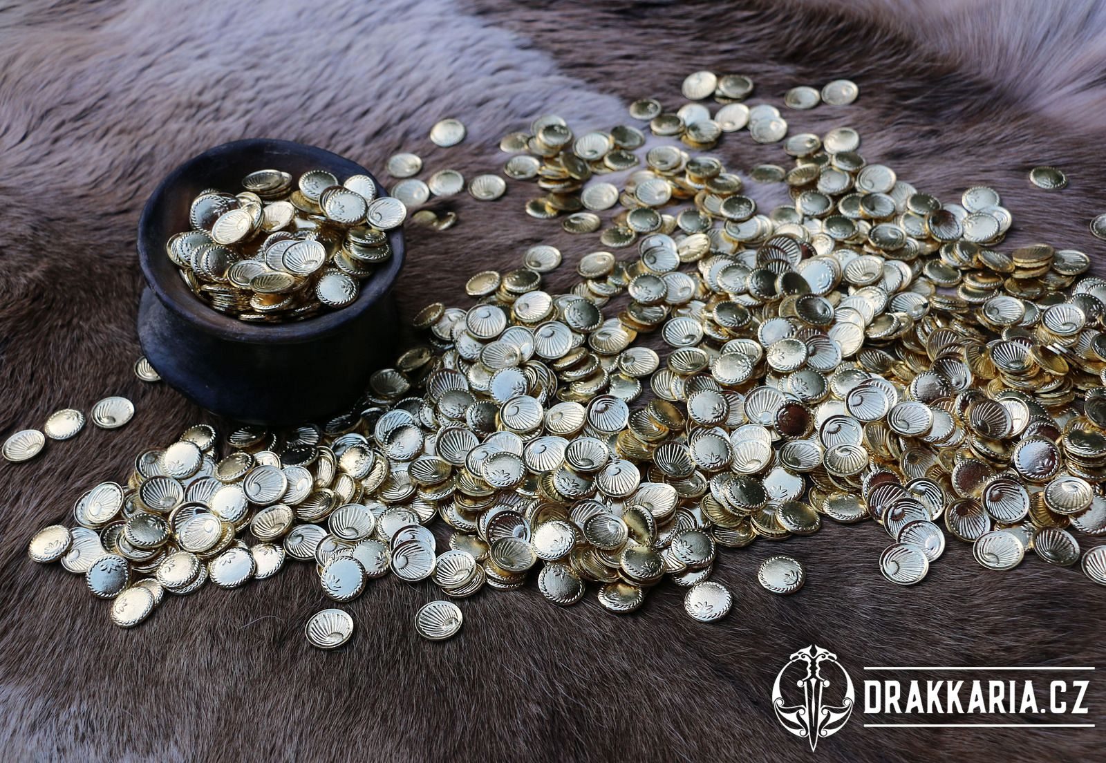 DUHOVKY keltské mince a měšec - 10 kusů - Drakkaria