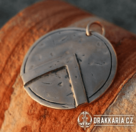 SPARTA, spartský štít, přívěšek, bronz - drakkaria.cz