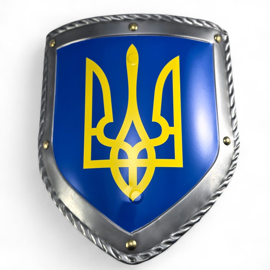 TRYZUB - UKRAINE, MEDIEVAL SHIELD - metal, handmade Decorative and ...