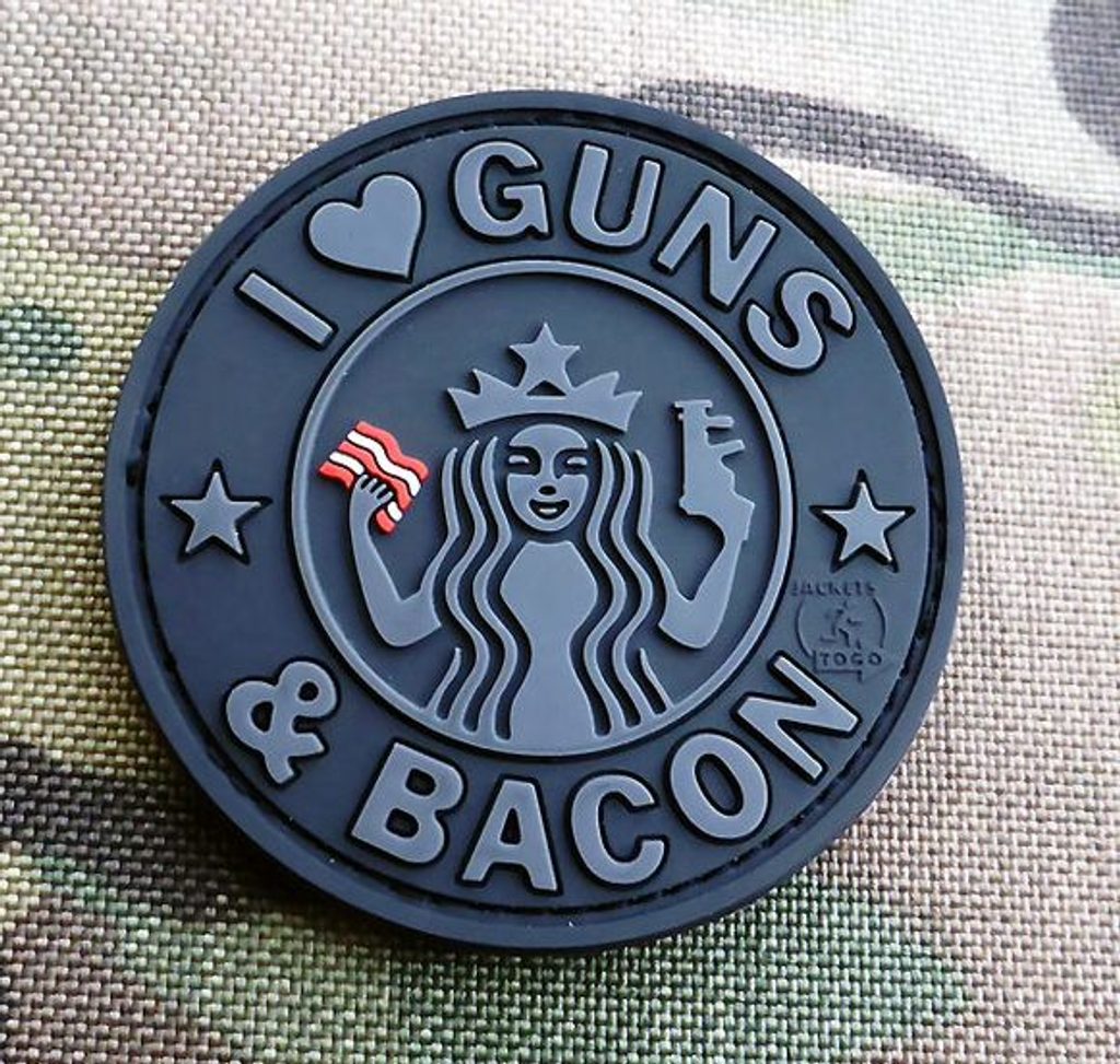 JTG - Guns and Bacon Patch, blackops 3D Rubber patch military patches ...