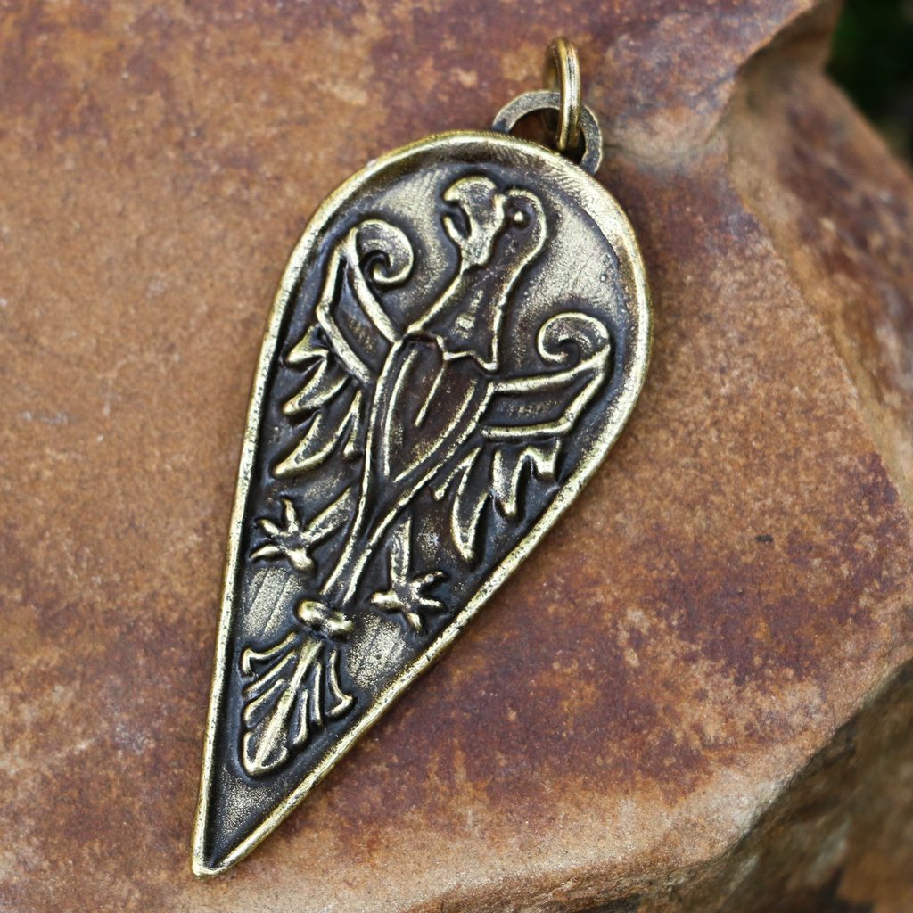 EAGLE on almond shield, zinc old brass Wulflund