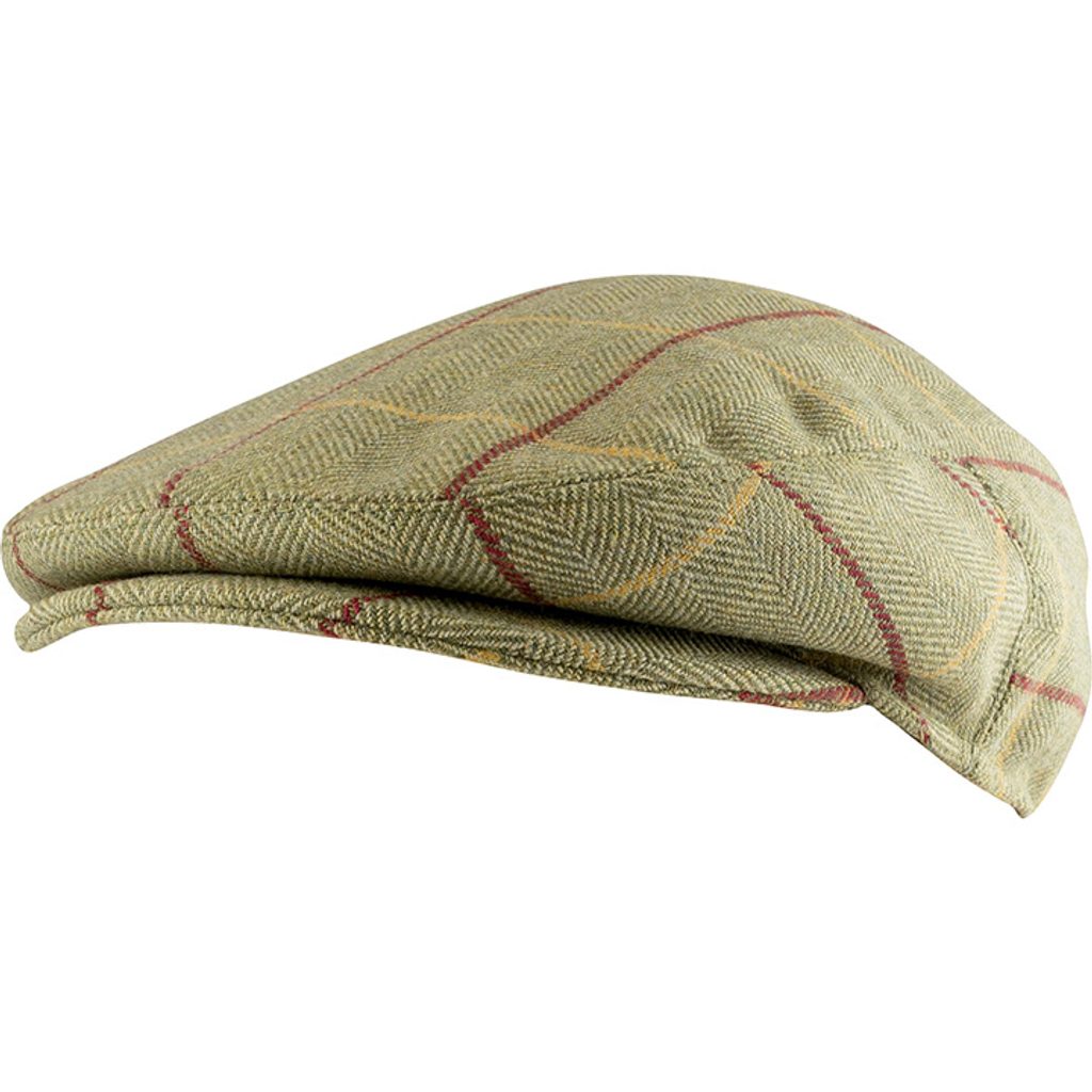 English Wool Blend Flat Cap Tweed Wulflund