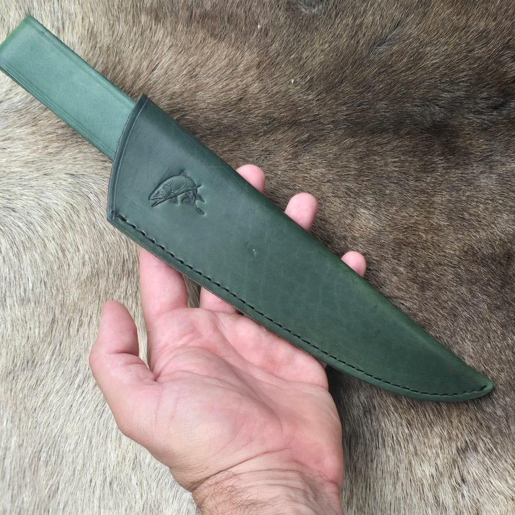 CARP, fishing knife and leather sheath Wulflund