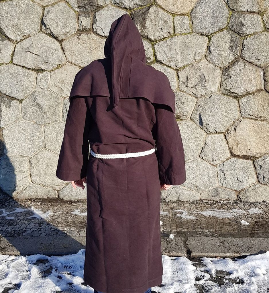 Cowl with hood, monk's habit with hood Wulflund