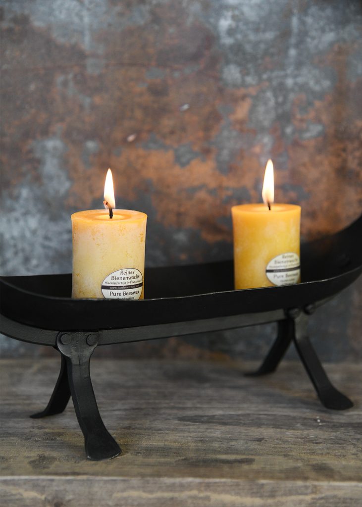 Drakkar, Viking ship, ritual wrought iron candlestick 30cm Wulflund