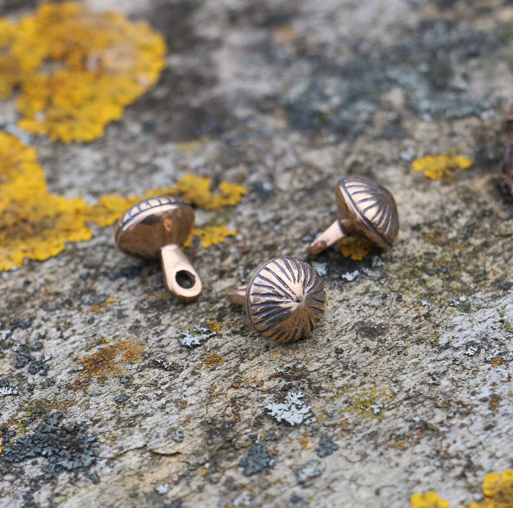 VIKING BUTTON, Birka, Sweden bronze Wulflund