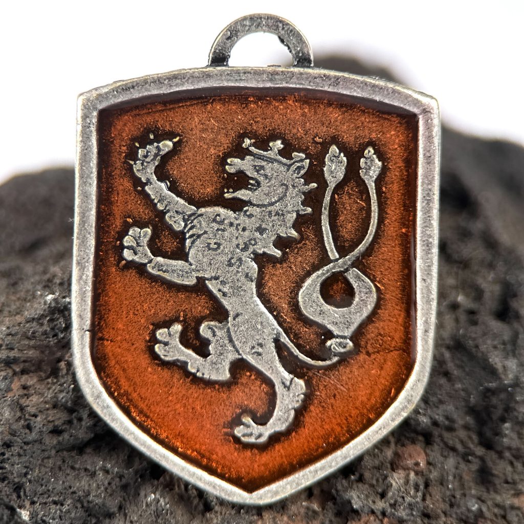 Böhmen, mittelalterliches Wappen im Schild, Zink, Emaille Drakkaria ...