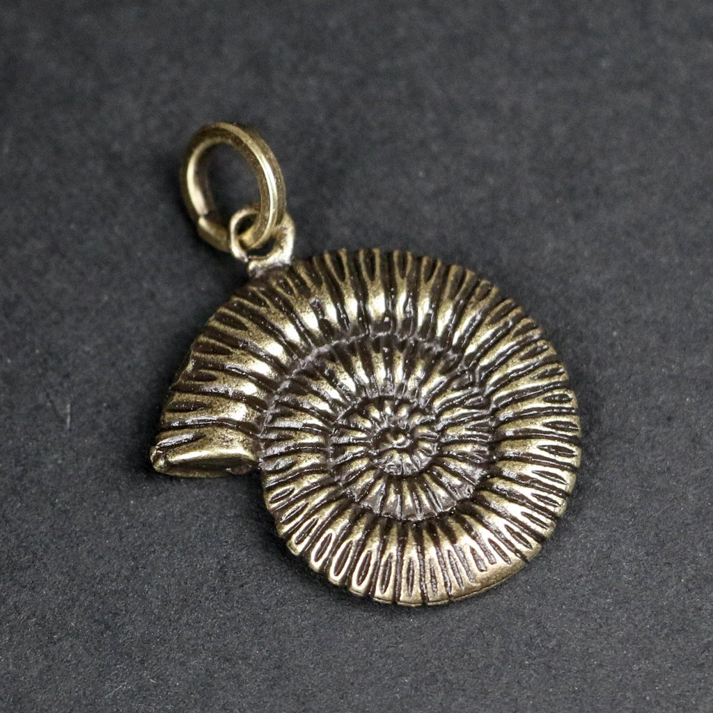AMMONITE, pendant, zinc antique brass Wulflund