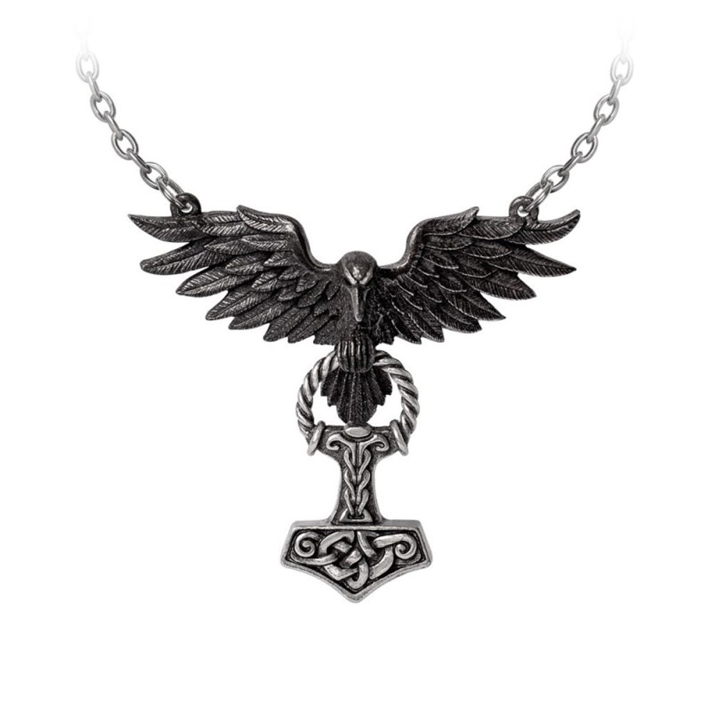 Hrafnhamerr, Viking necklace by Alchemy England Wulflund