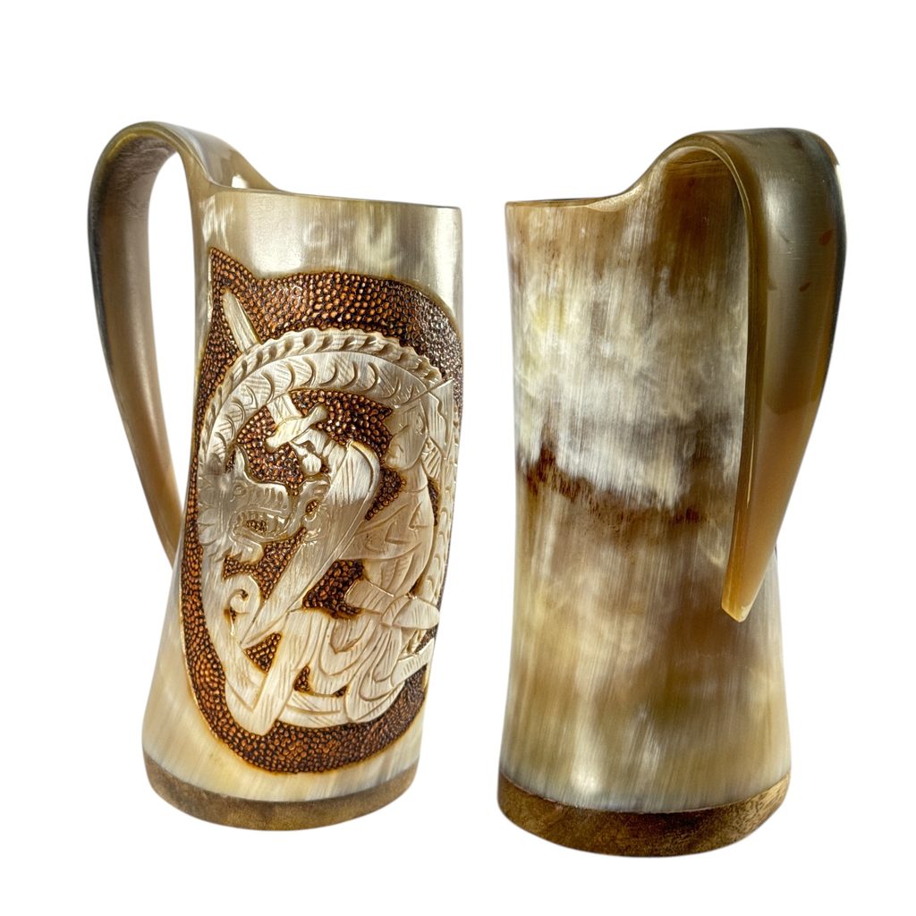 Dragon vs. Norman, Viking horn cup Wulflund