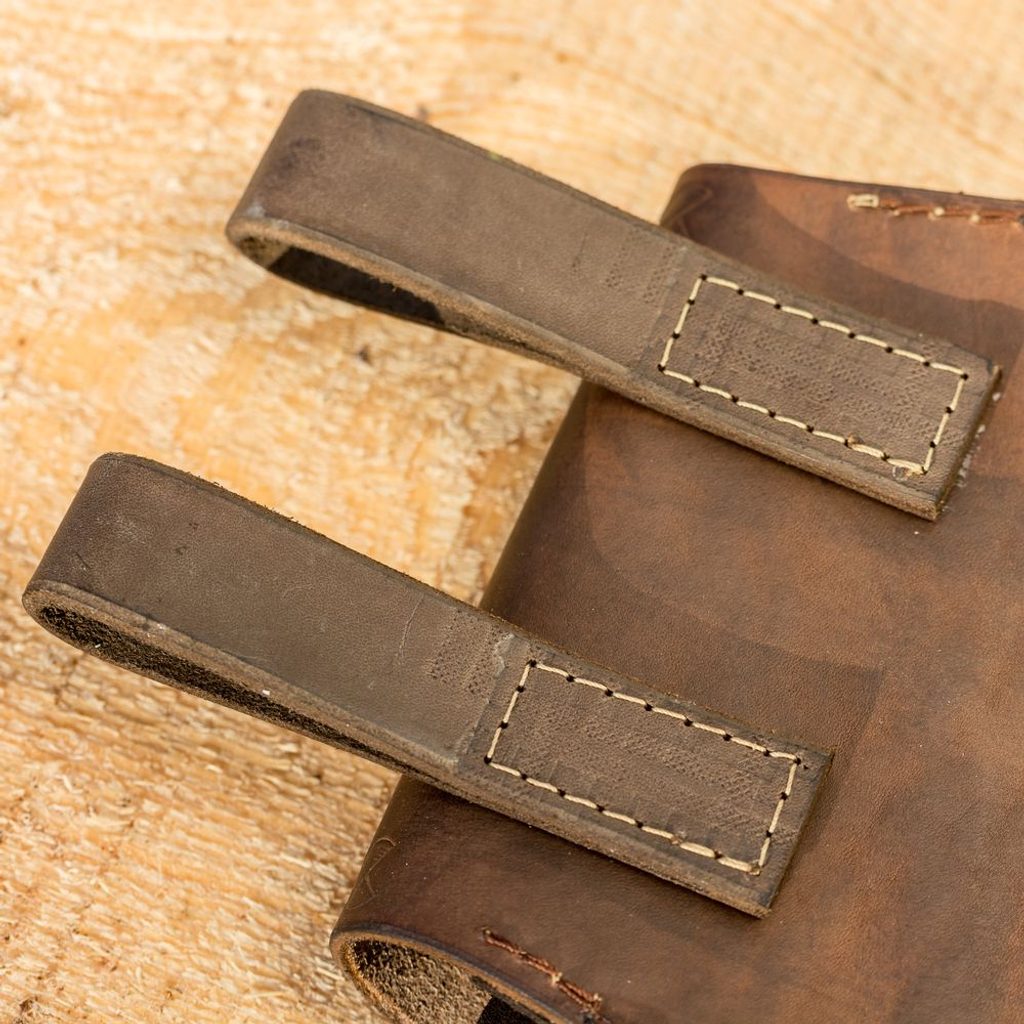 Vegvísir, leather viking bag Wulflund