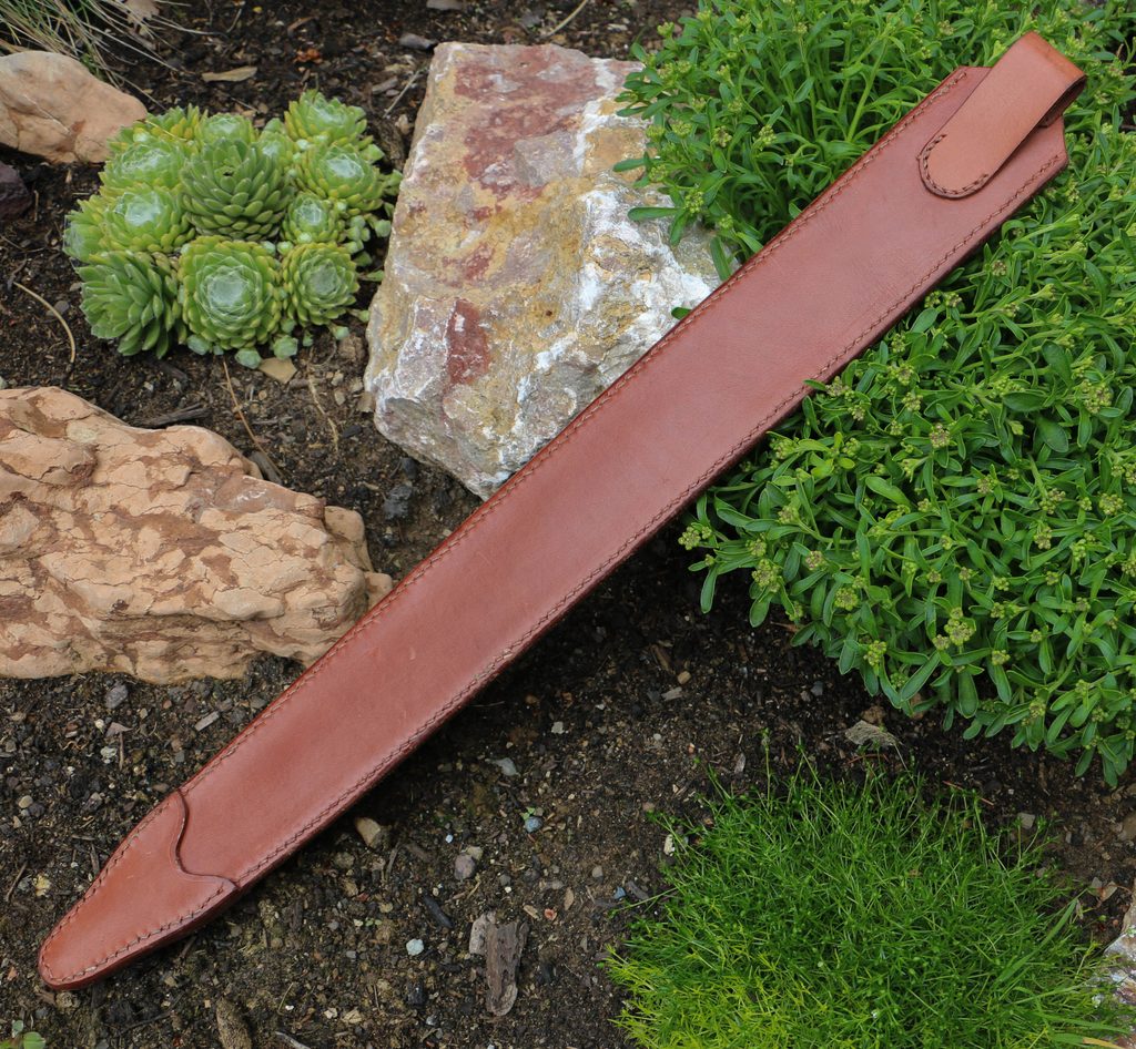 LEATHER SCABBARD FOR THE SWORD FIONN hand carved Drakkaria ancient ...