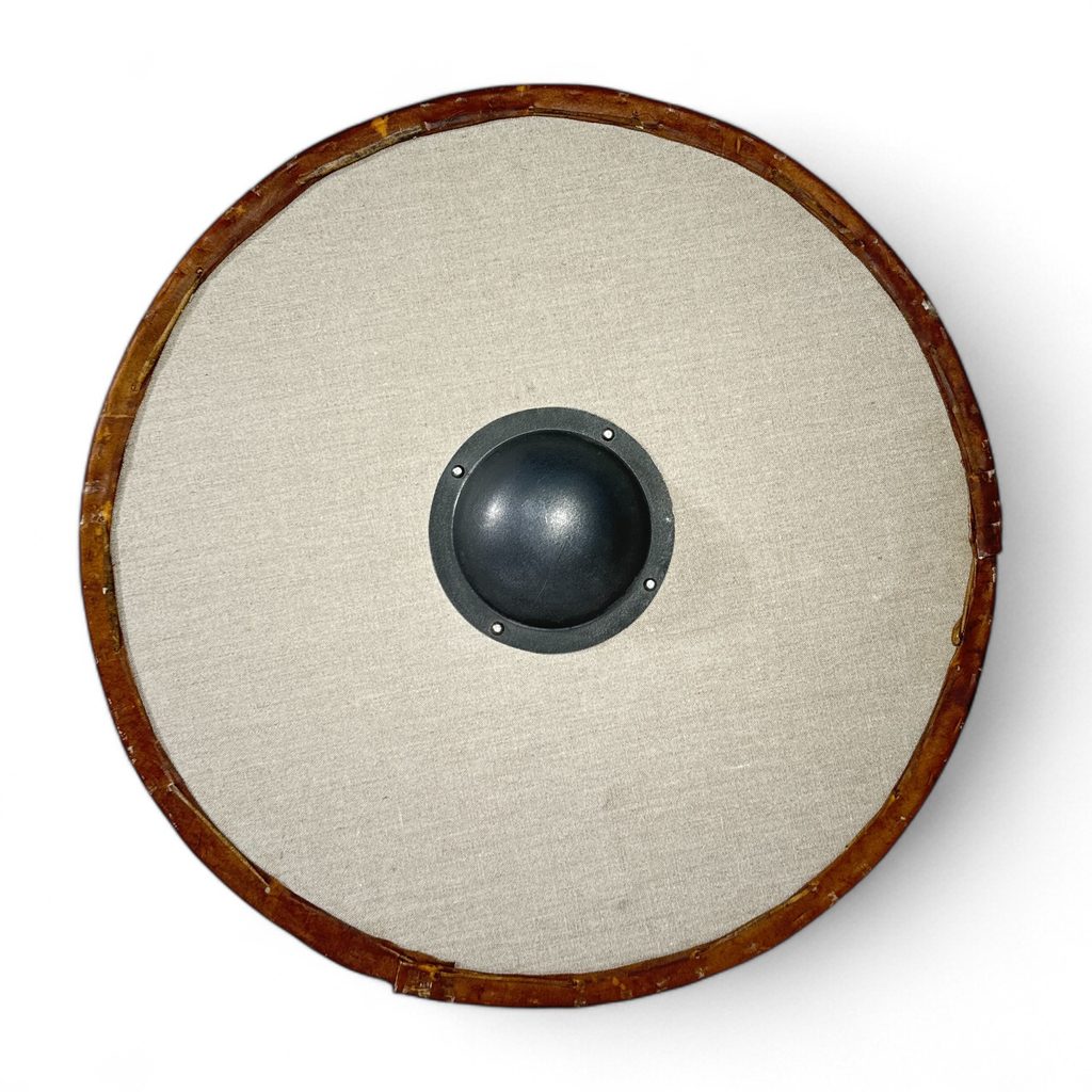 Round Viking shield, plywood, linen, rawhide 70cm Wulflund