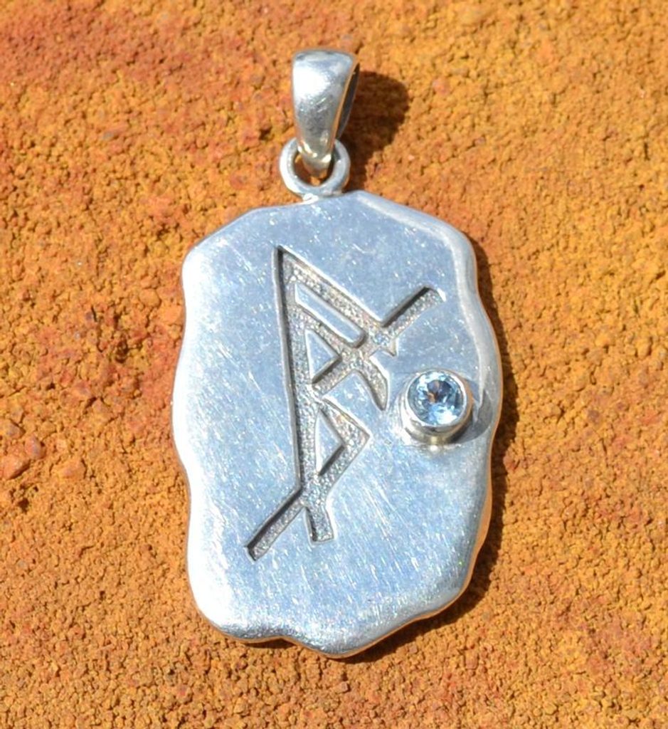 SELF CONFIDENCE, silver bind rune pendant, Ag 925 jewellery and ...