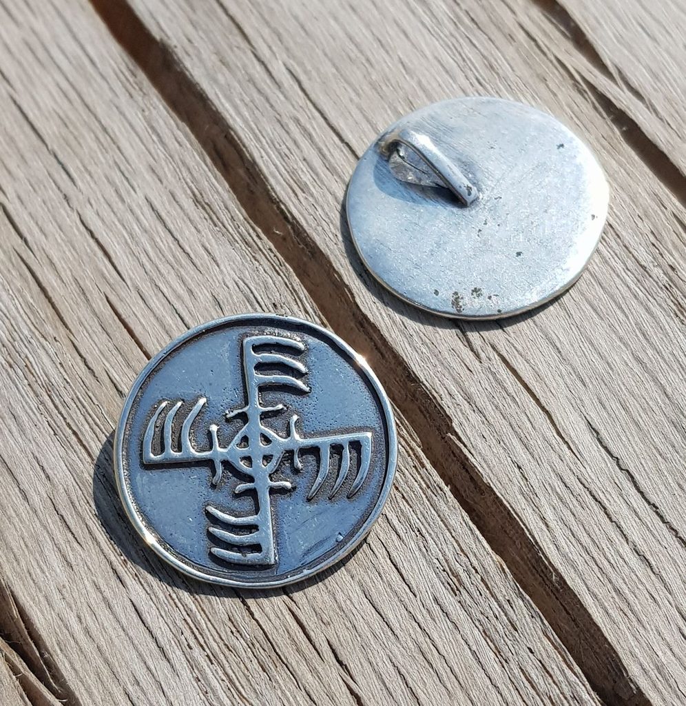 GINFAXI, Icelandic magical rune, silver Wulflund