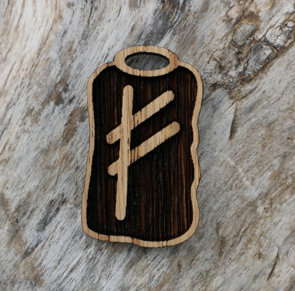 FEHU Rune - Futhark, Wood Wulflund
