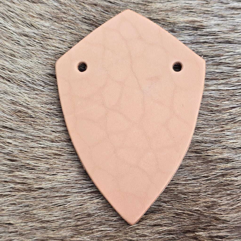 Leather Scale - shield, 1 piece, natural colour Wulflund