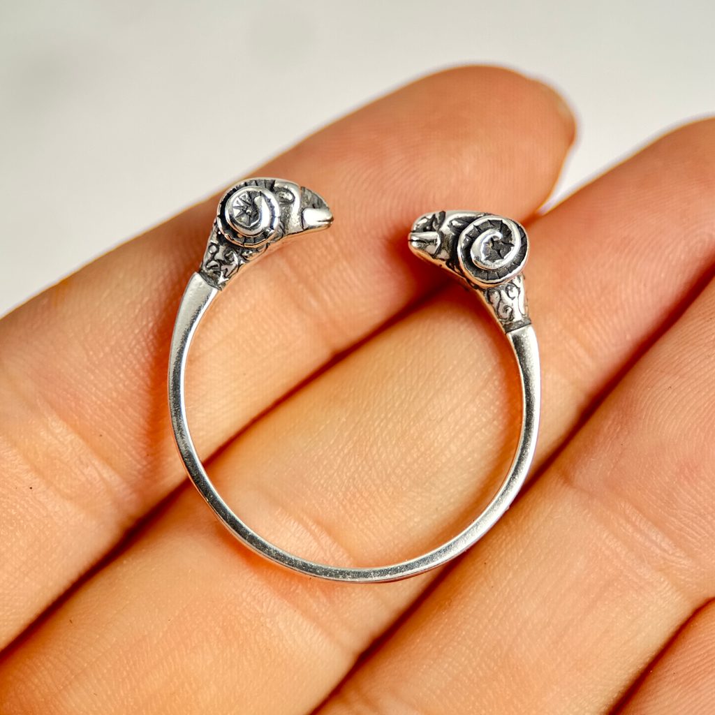 ARIES - RING, Ancient Rome, III century, silver 925/1000 Wulflund