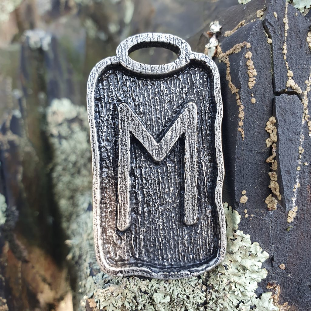 EHWAZ, Rune Pendant Zinc Wulflund