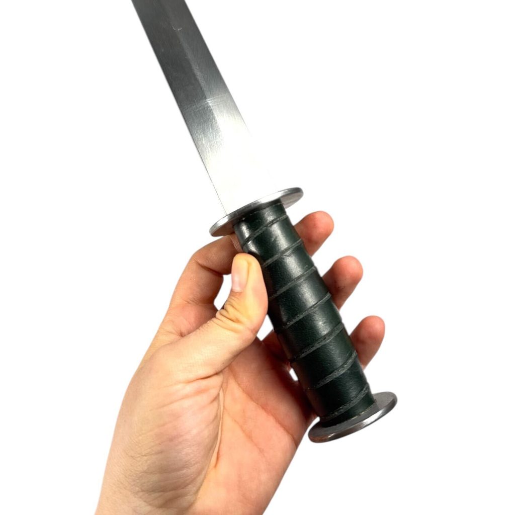 Bollock dagger, 14th century, blunt replica, green Wulflund