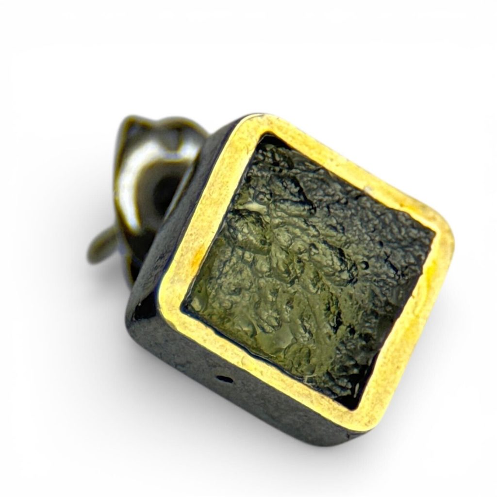 SILVANIA, moldavite, silver earrings, Ag 925/1000 Wulflund