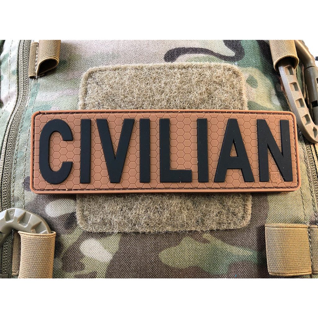 CIVILIAN Patch, coyote brown black military patches Accessories ...