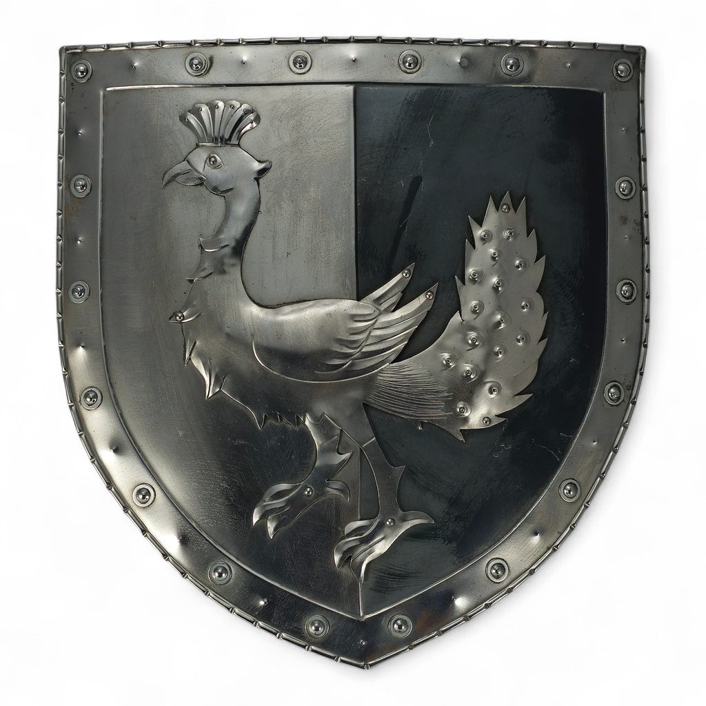 Pfau, mittelalterlicher Zierschild Wir lassen Geschichte lebendig werden!