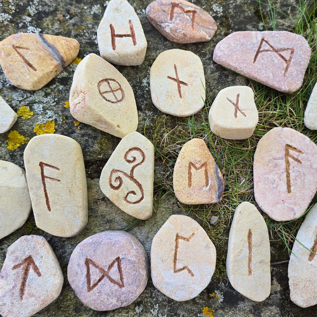 RUNES, engraved in sandstone Wulflund