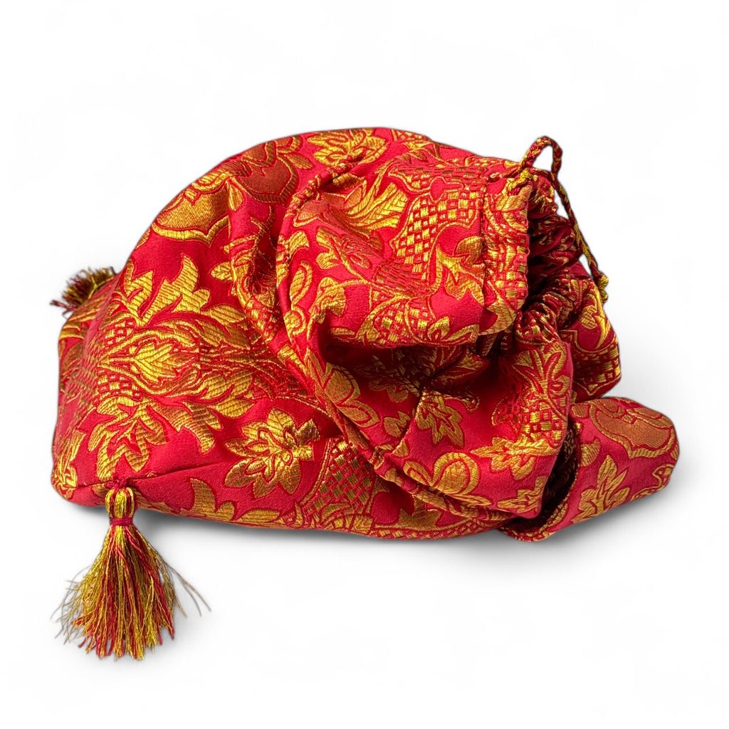 Medieval ladies' bag, 15th century, brocade Wulflund