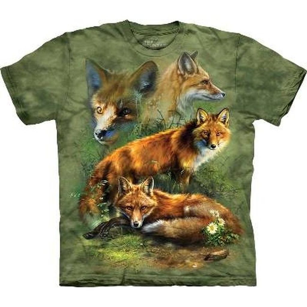 Red Fox Collage - Fox T Shirt by the Mountain Nous faisons revivre l ...