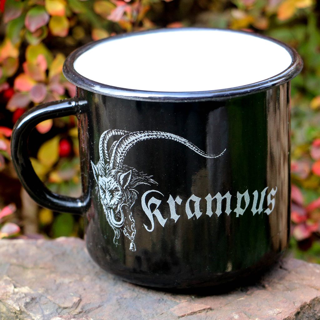 KRAMPUS Enamel Mug mugs, goblets, scarves Decorations, Home decor Wulflund