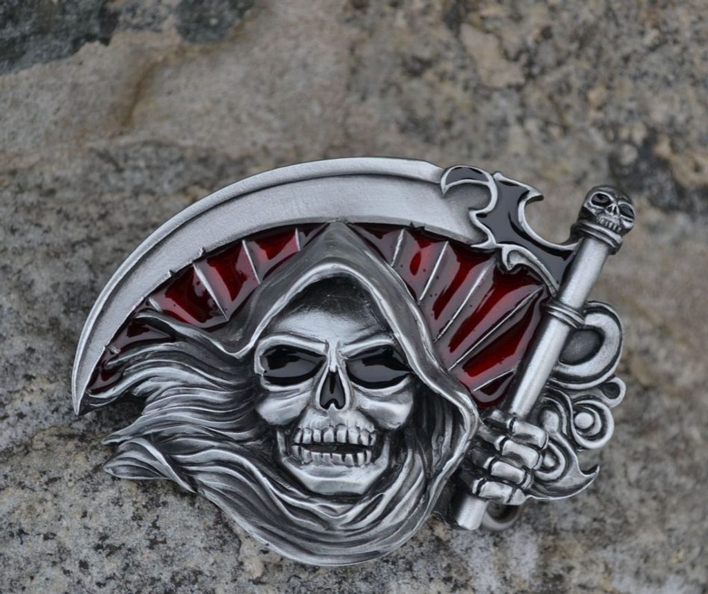 Grim Reaper, belt buckle Wulflund