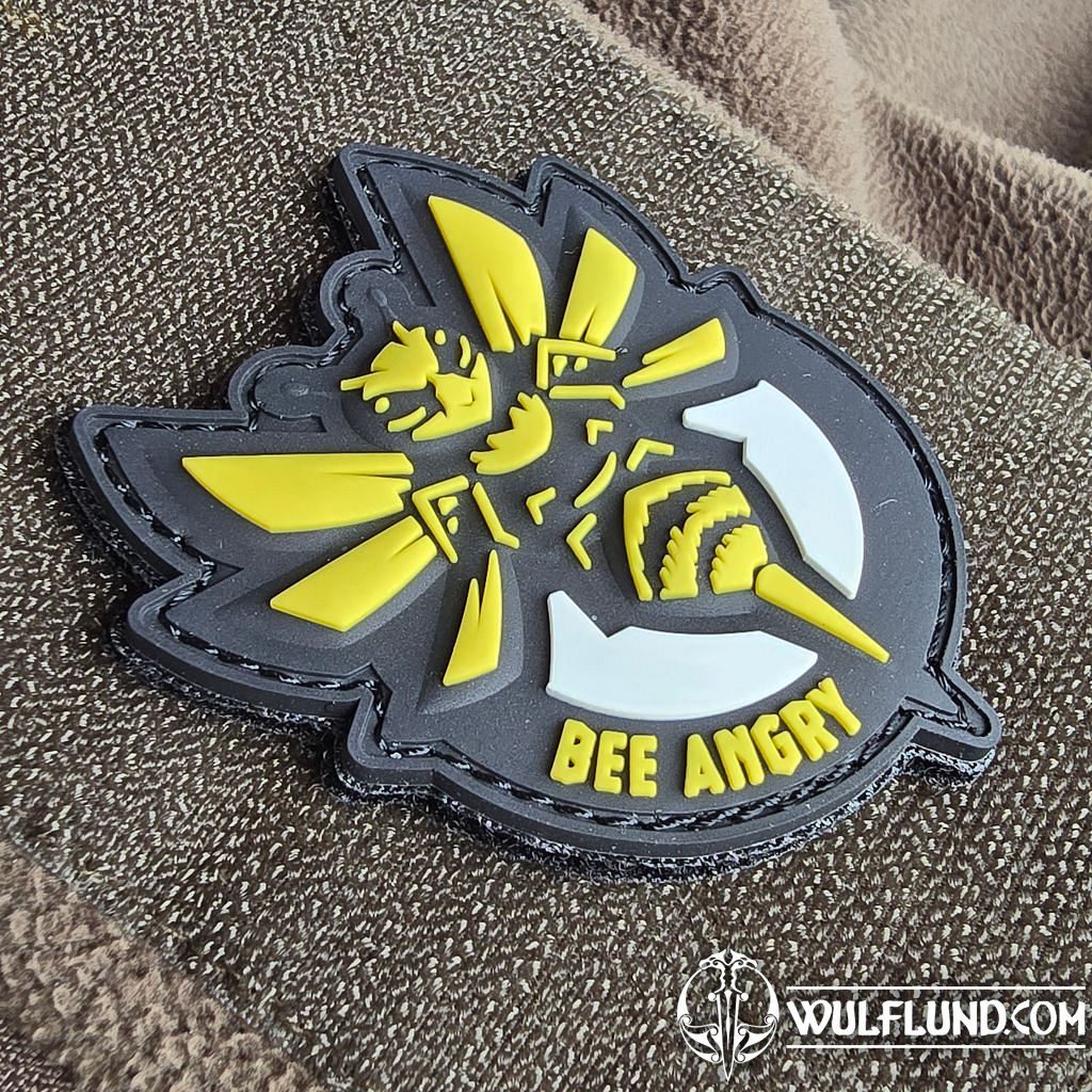 BEE ANGRY - patch PVC military patches Clothing - Outdoor, Bushcraft ...