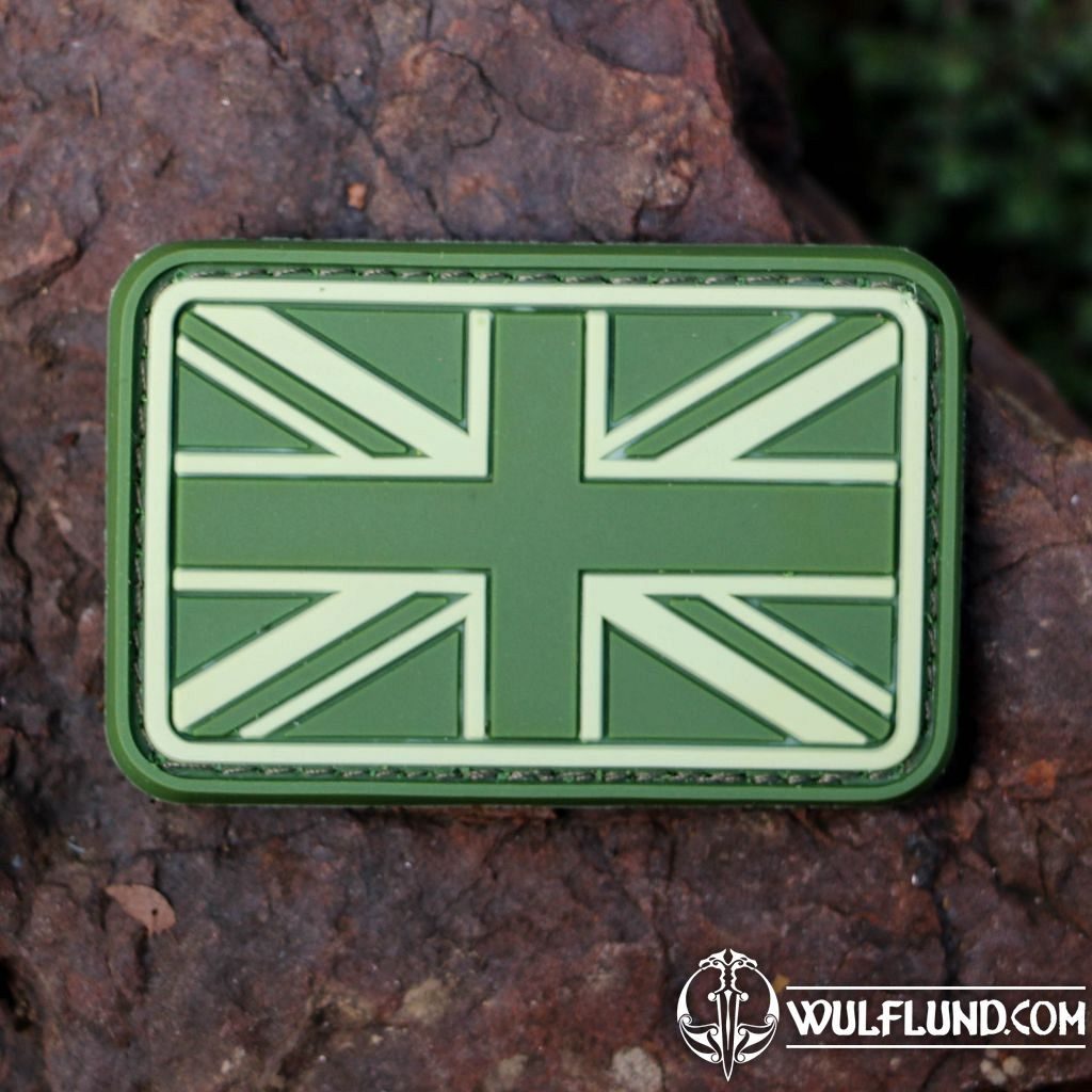 UK / Great Britain Flag Patch, forest / 3D Rubber patch patches ...