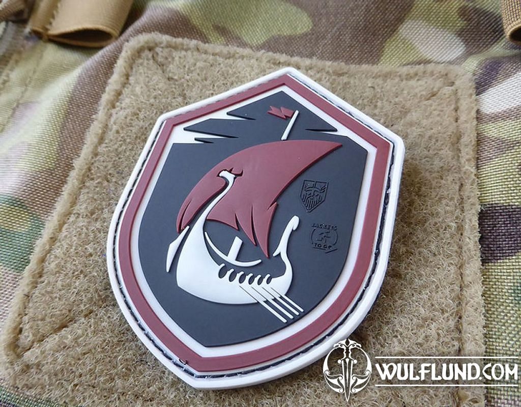 DRAKKAR DRAGON SHIP AT NIGHT, 3D velcro patch military patches Clothing - Outdoor, Bushcraft We ...