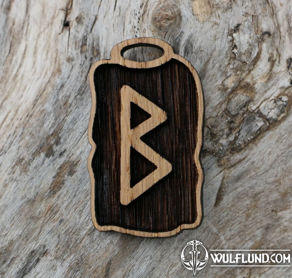 BERKANO - Rune - Futhark, Holz Runenanhänger Amulette, Talismane aus ...