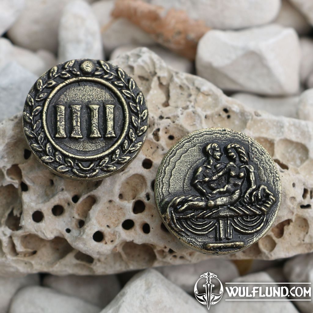 Rome, erotic token Spintria IIII, 1st century, replica, antique brass ...