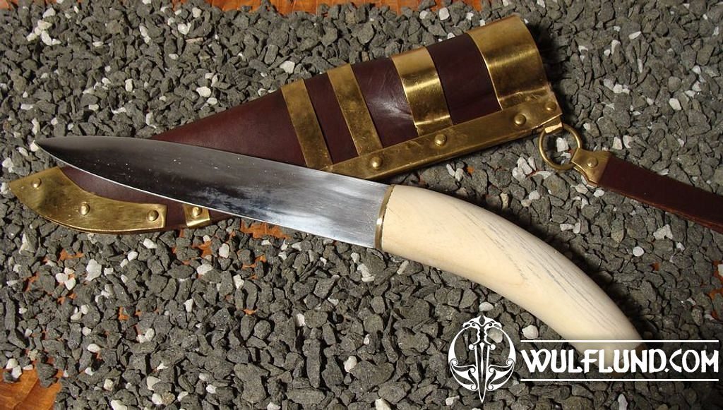 VIKING SAX WITH SCABBARD Historical knives Weapons Wulflund