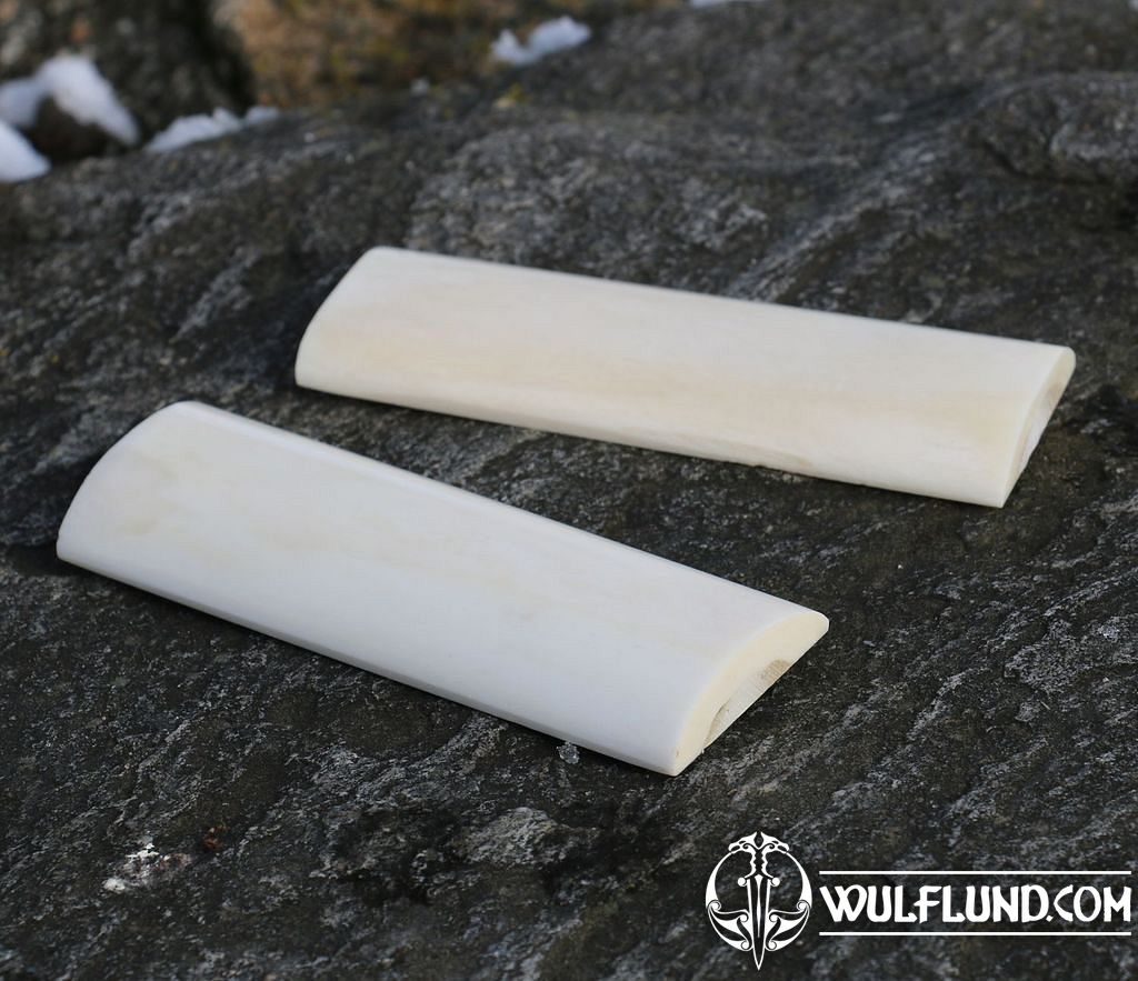 WHITE BONE SCALES WITH PUTTY 35 X 120 X 12 mm - wulflund.com