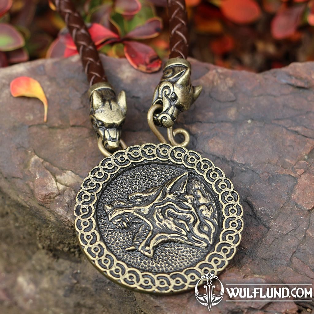 SLAVIC WEREWOLF, braided cord, zinc viking pendants amulets and ...