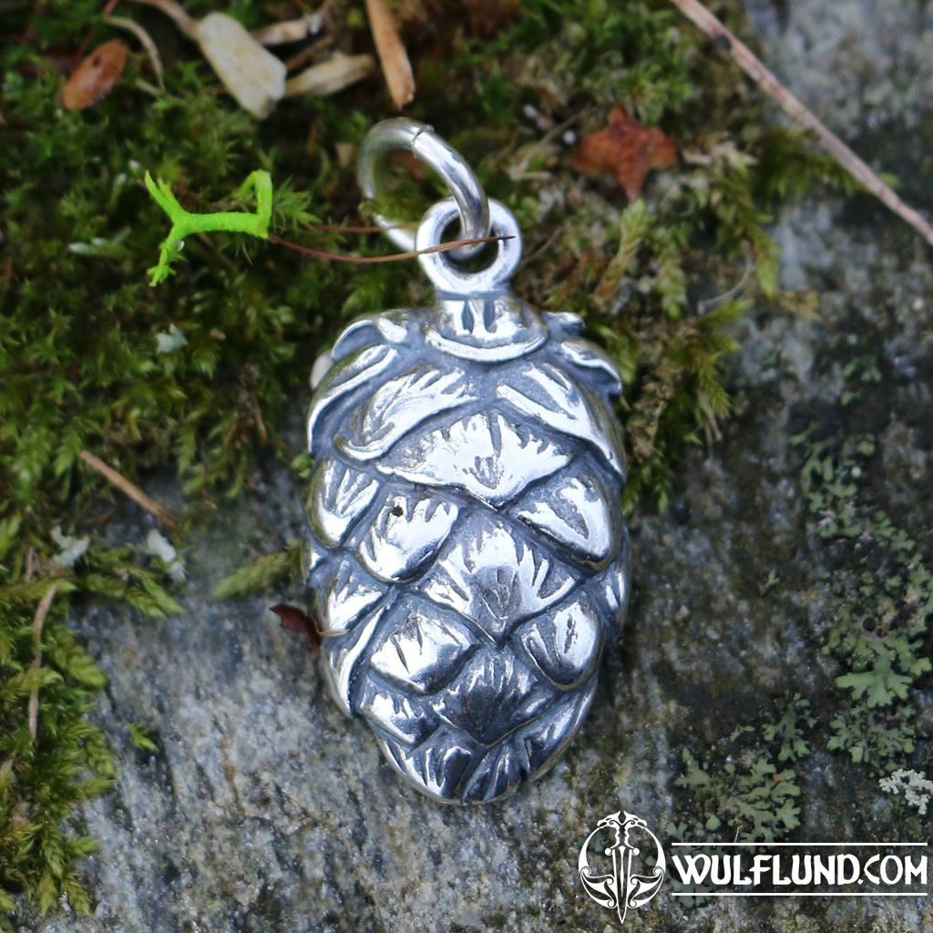 HOPS - hop cone, silver pendant Drakkaria pendants Silver jewellery ...