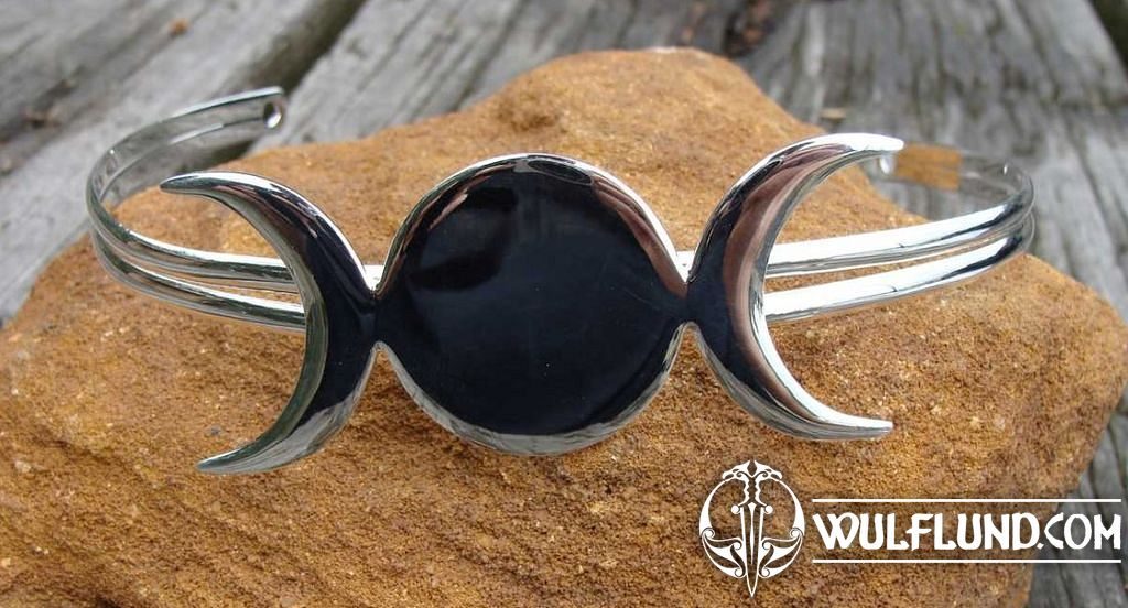 TRIPLE GODDESS, WICCAN DIADEM, heavy silvered magic accessories Magic ...