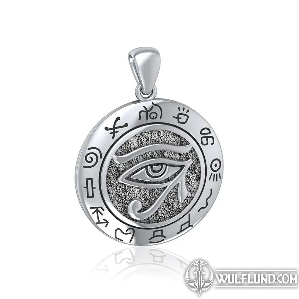 EYE OF HORUS, silver talisman - PT 1584 Wulflund