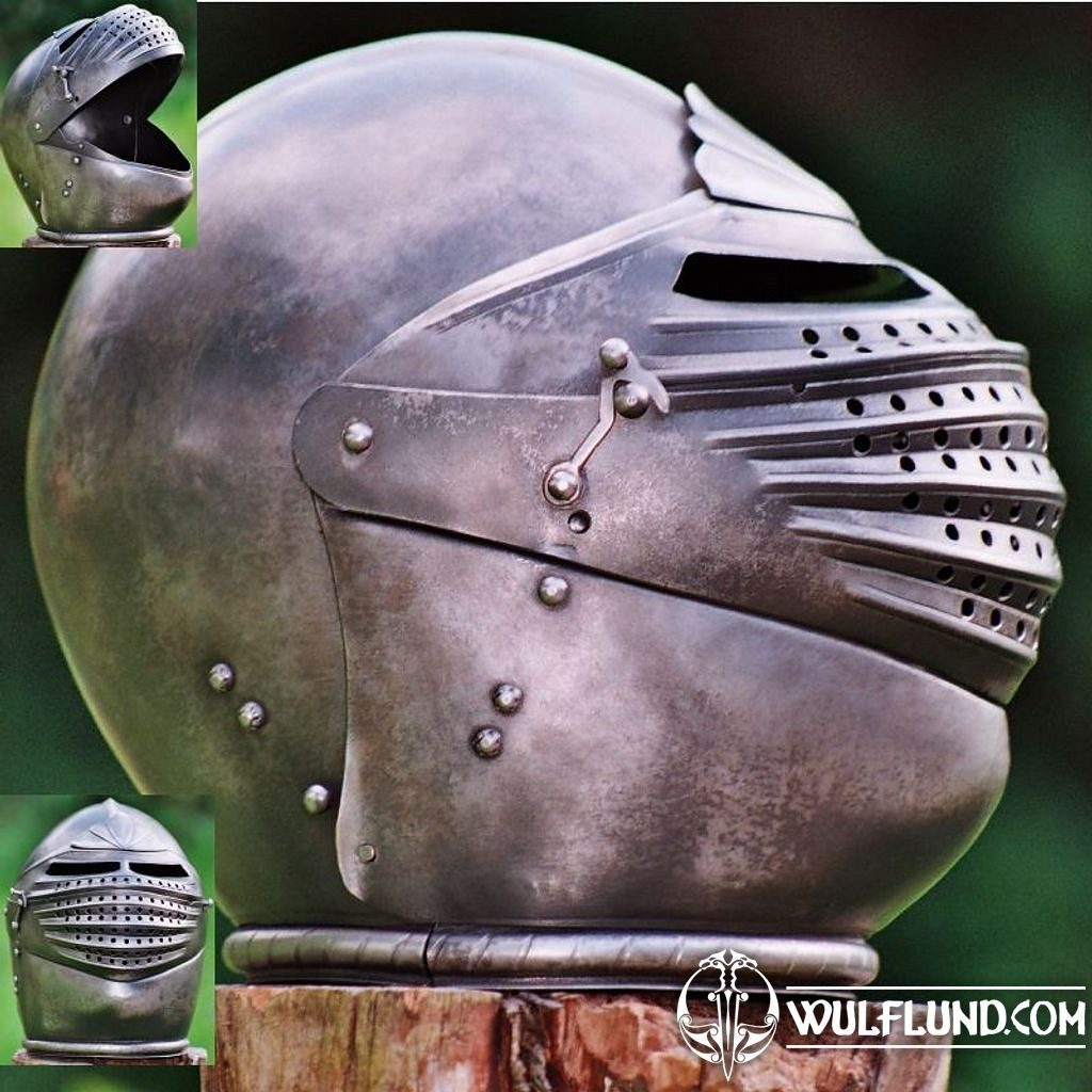 CASQUE D'ARMET patiné Casques médiévaux Casques, Armures Nous faisons ...