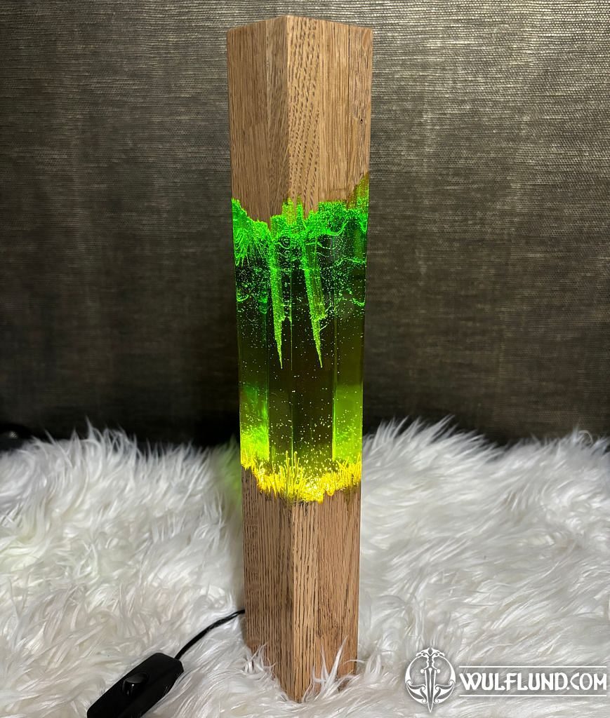 LED LAMP, wood and resin table lamps Lighting, Home decor Wulflund