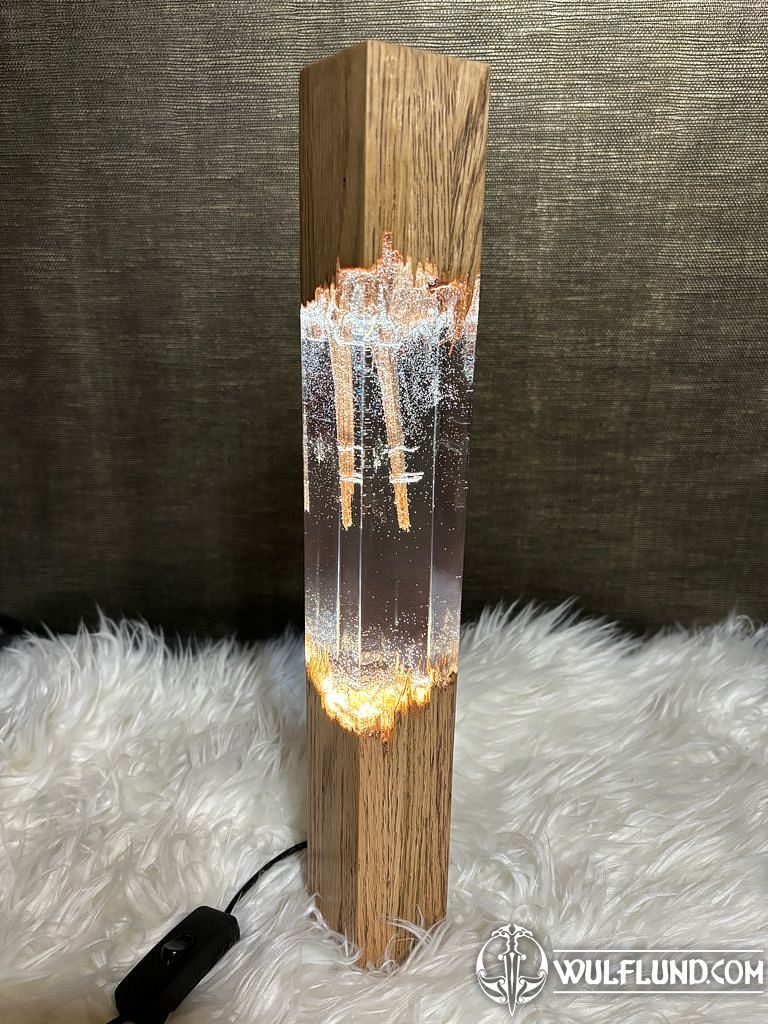 LED LAMP, wood and resin table lamps Lighting, Home decor Wulflund.com ...